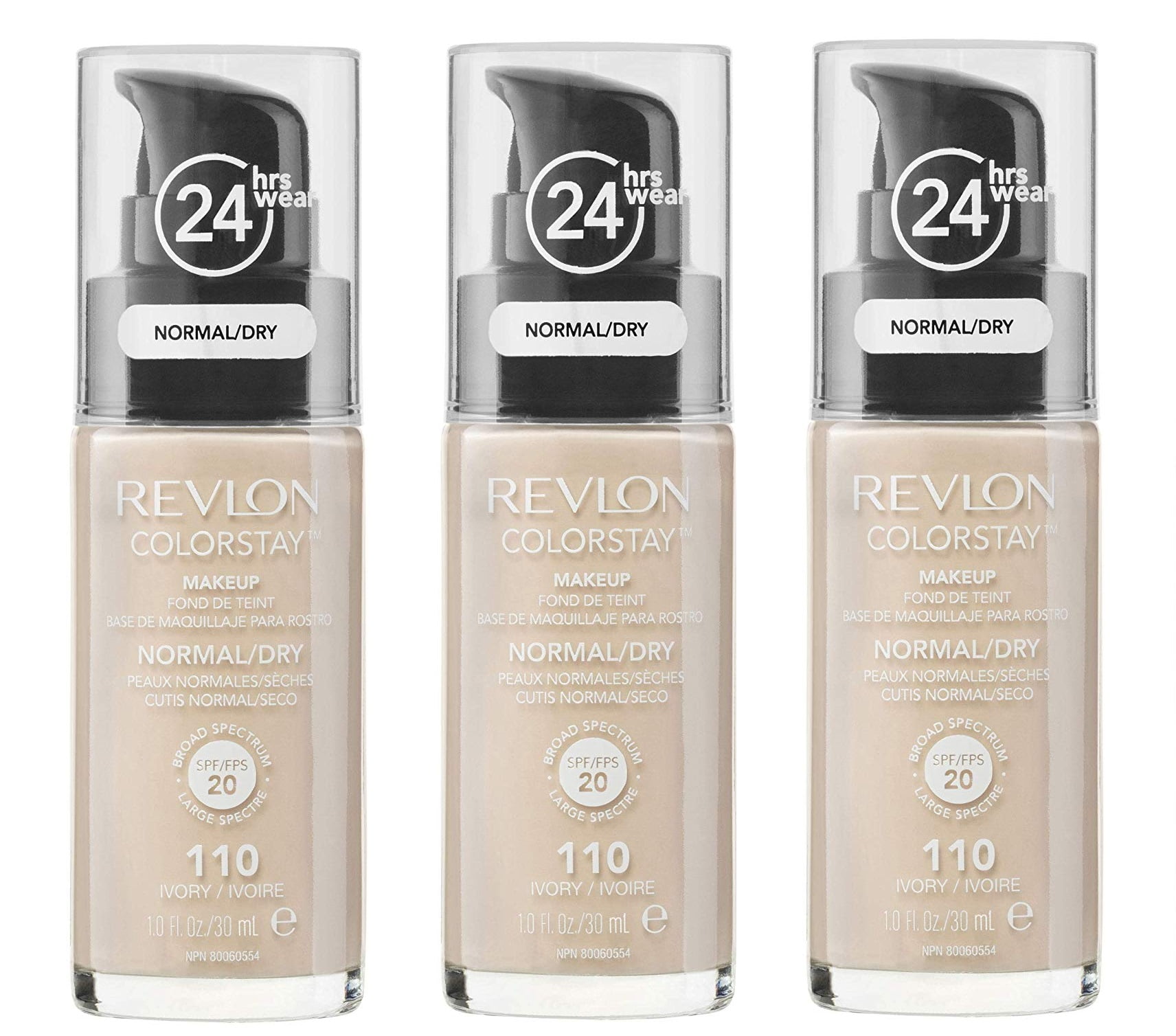 Revlon Colorstay Makeup Foundation for Normal To Dry Skin, #110 Ivory ...