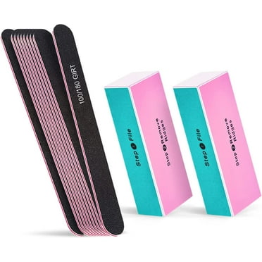 MARYTON 4 Way Nail Buffer Block, Shine File Polish Manicure Pedicure ...