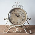 Desk Clock Vintage Iron Tabletop Clock with Precise Movement for Living ...