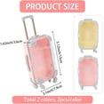 4Pcs 2 Colors Mini Plastic Suitcase Packaging Storage Boxes for Small ...