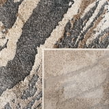 SAFAVIEH Pacific Nick Abstract Area Rug, Dark Grey/Beige, 6'7" x 6'7 ...