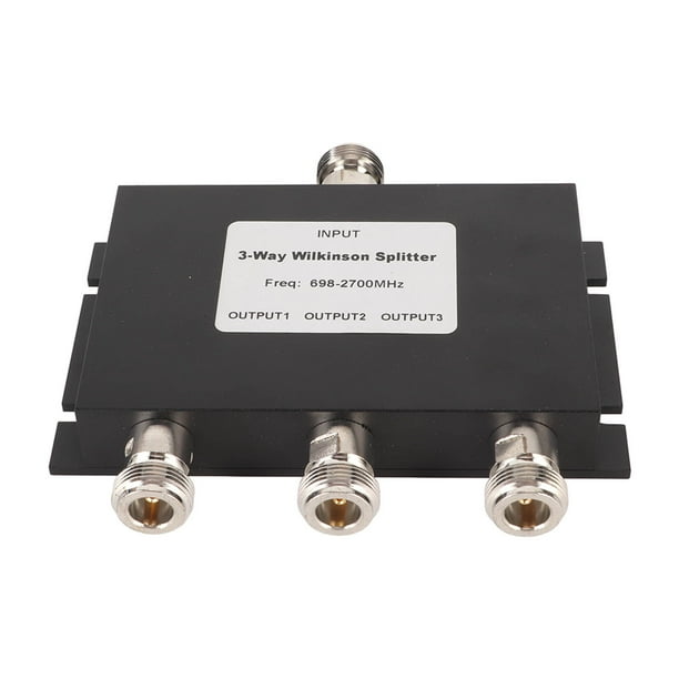 3 Way Power Divider, 698-2700MHz 3 Way TV Signal Splitter 50W With F ...