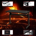 Gymax Gaming Computer Desk Carbon Fiber Surface w/Mousepad Cup Holder ...