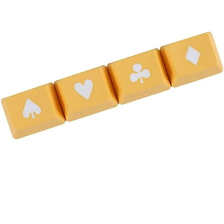 Keyboard 4pc Keycap Two- Color Molding Poker Design PBT Keycaps for Mx Opener Mechanical Gaming ...