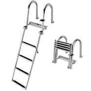 Costway Stainless Steel 3-Step Swimming Pool Ladder Non-Slip for In ...