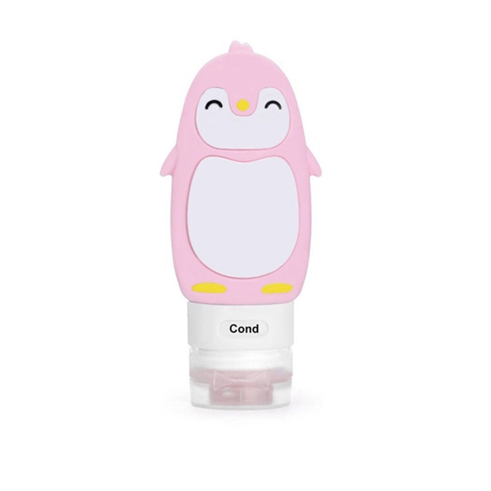 Farfi Travel Portable Cartoon Penguin Empty Silicone Squeeze Bottle for ...