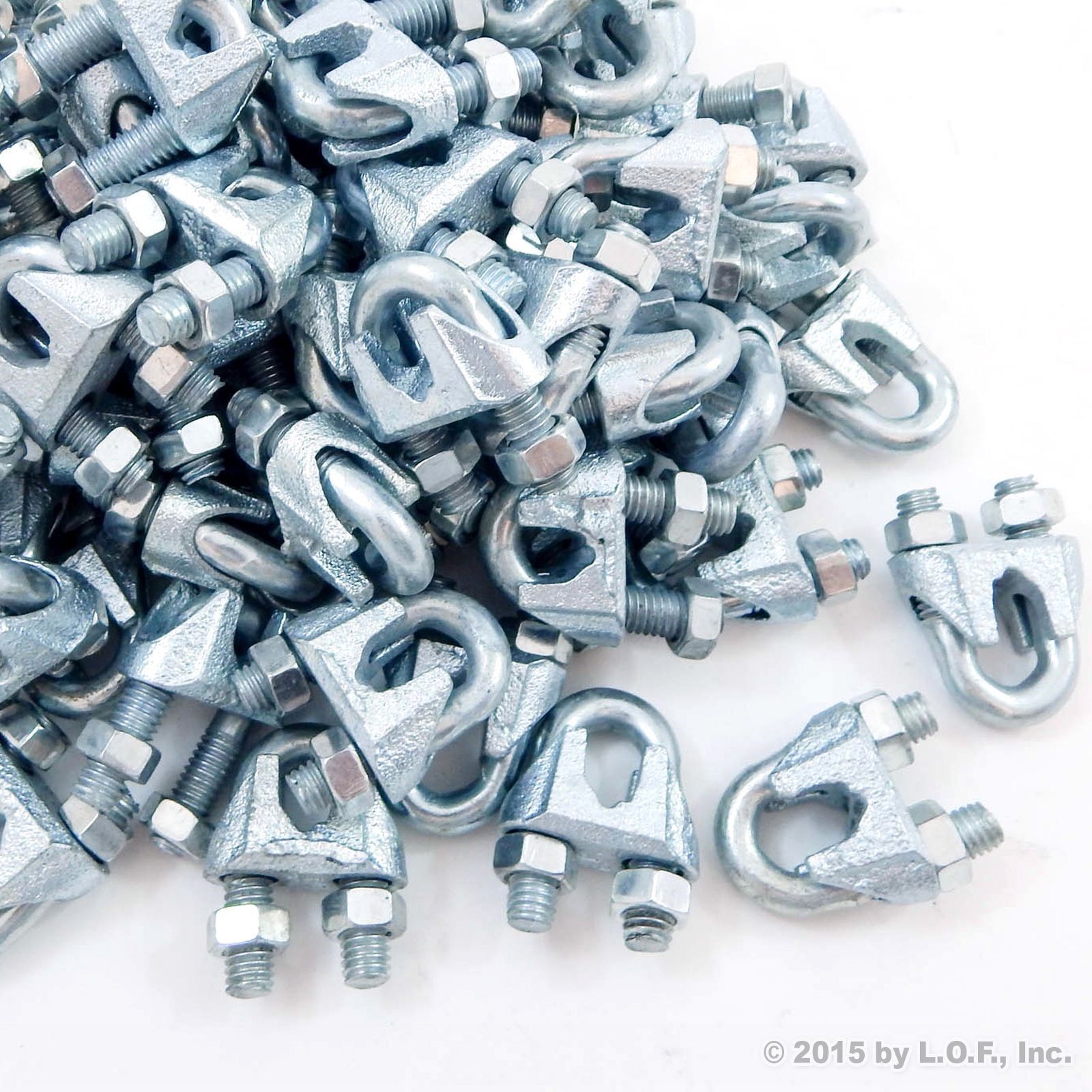 Red Hound Auto (250) 3/8 inches Malleable Zinc Wire Rope Cable Clips ...