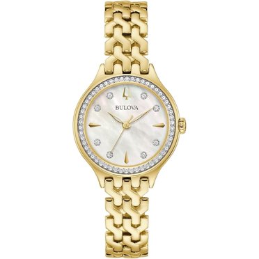 Bulova Women's Classic Champagne Dial Yellow Gold Steel Bracelet Watch ...