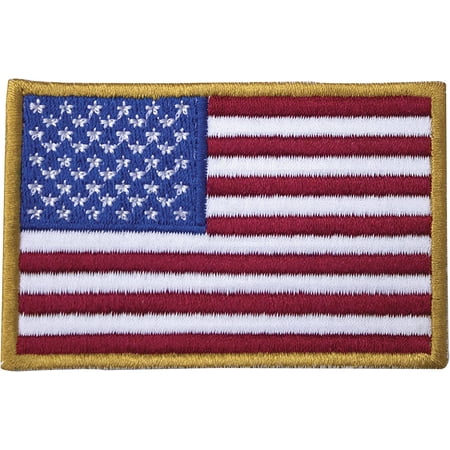 ADAMS USA American Flag Patch 2" x 3" Border Gold | Walmart Canada