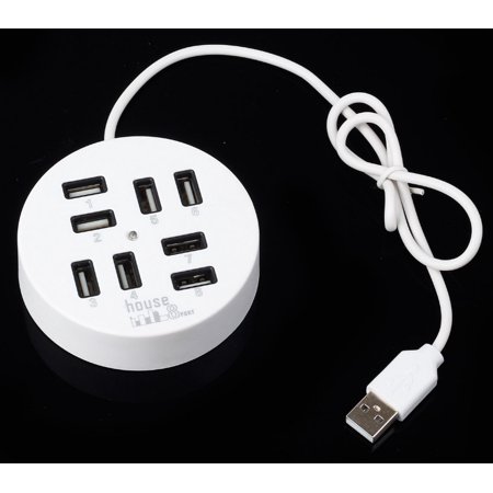 TILIYHELLO Usb 8 Ports Box Multi Data Transmission Usb 2.0 Hub Round ...