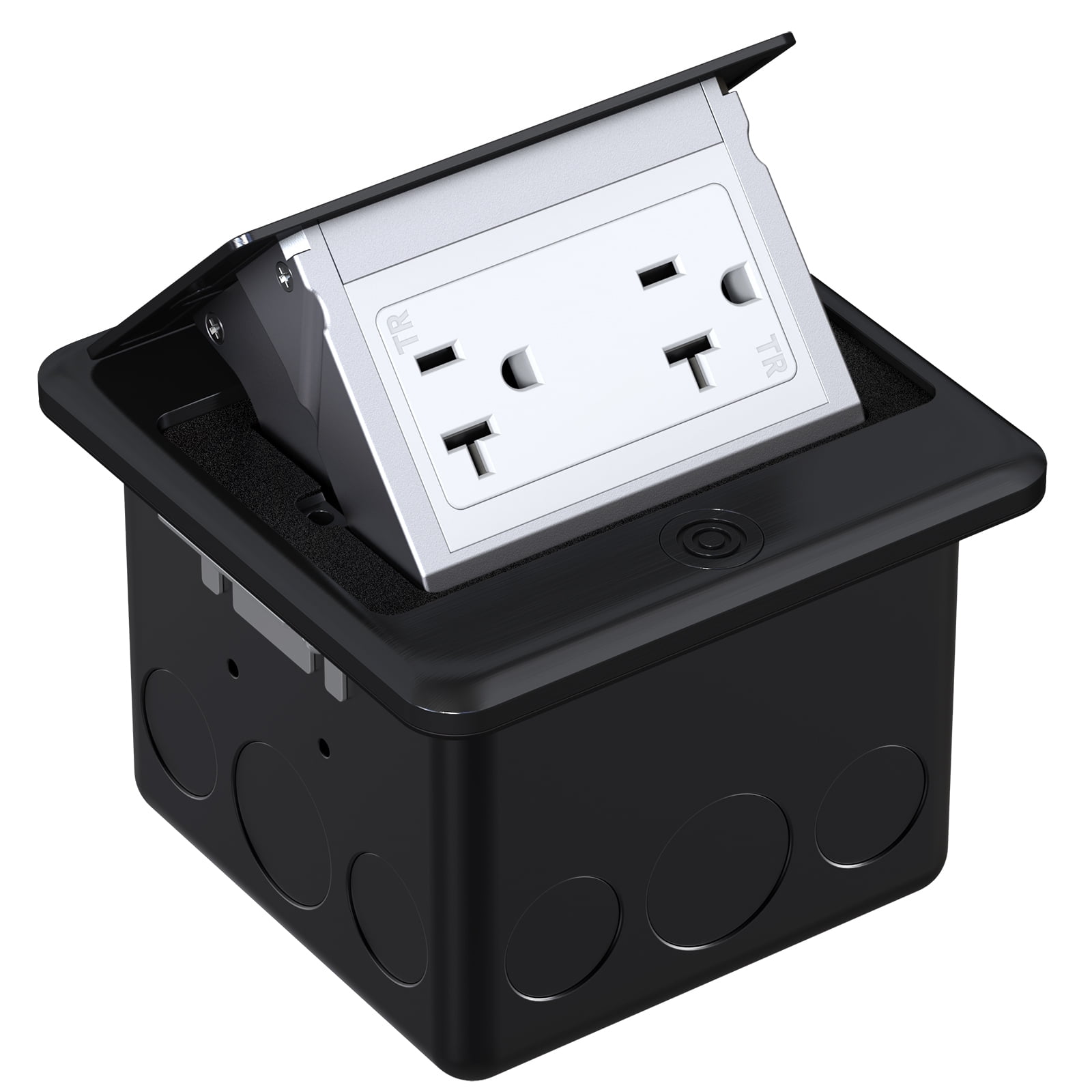 WEBANG Pop Up Floor Outlet Box with 20 Amp Tamper-Resistant Receptacle ...