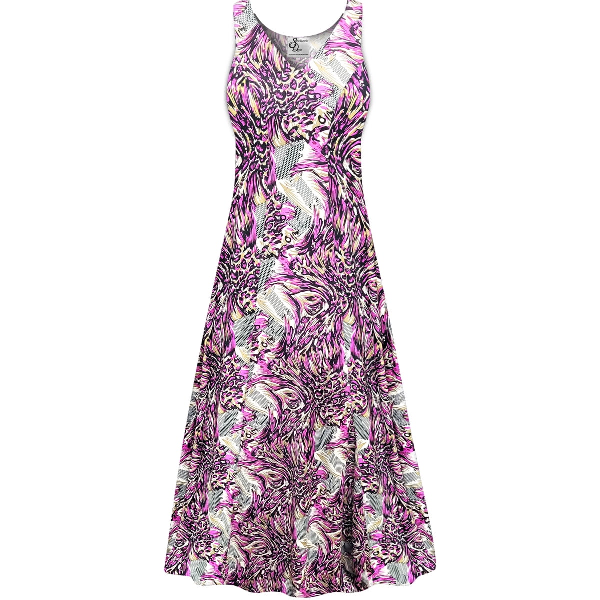 Plus size 3x Extra Tall Women Purple Dewdrop Sleeveless High V-Neck ...