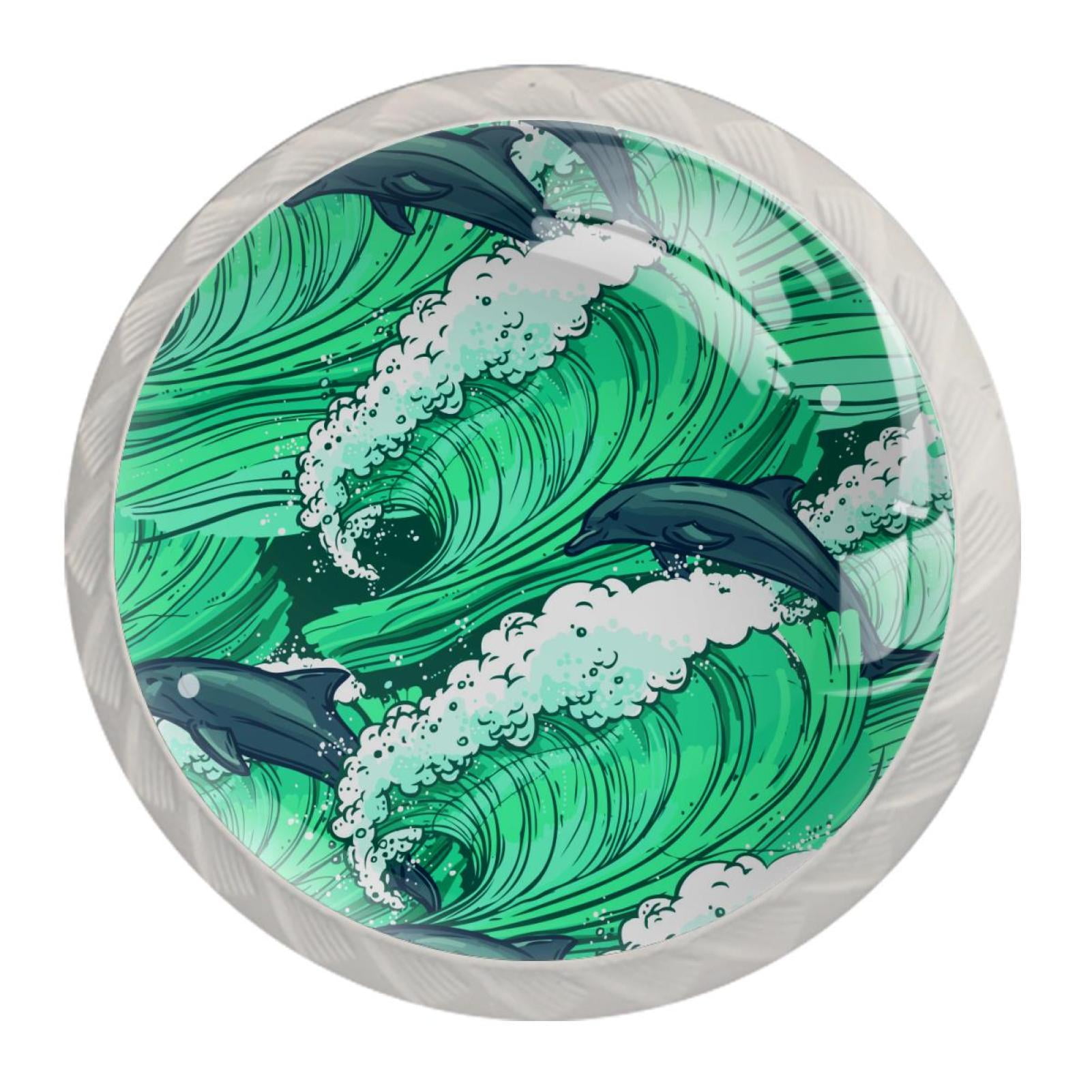 4 Pcs Dolphin Surfing Knobs for Kitchen Cabinet Cupboard Dresser ...