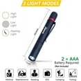2 Pen Flashlight, 3 Mode Pen Lights, Bright Mini Penlight, Pen Light ...