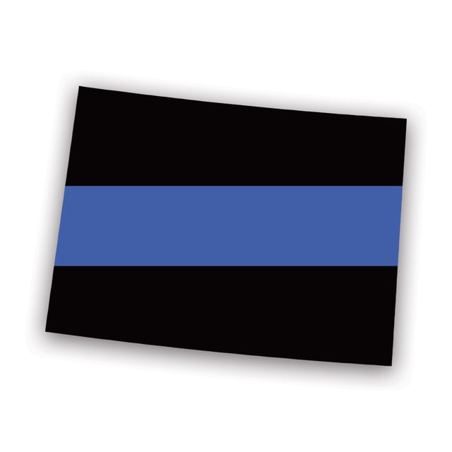 Colorado State Shaped The Thin Blue Line Sticker Decal - Self Adhesive ...