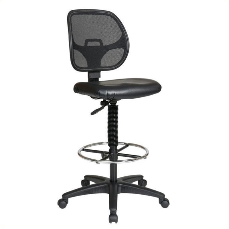 Scranton & Co Mesh Back Drafting Chair with Vinyl Seat - Walmart.com