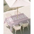60x102 Inch Outdoor Tablecloth with Umbrella Hole Zipper Rectangle Pink ...