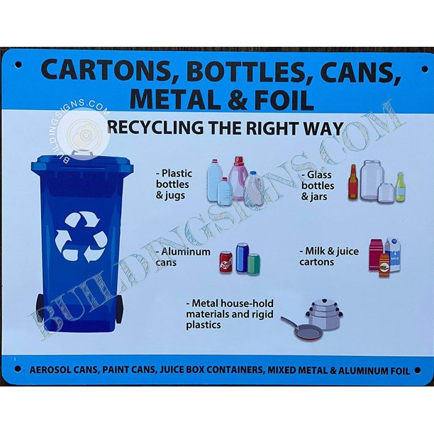Cans And Bottles Only Sign