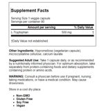 Doctor's Best L-Tryptophan from Tryptopure, Non-GMO, Vegan, Gluten Free ...