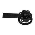 Black Wrought Iron Gate Floral Ring Turn Latch Lock Set 6" Latch Pull ...