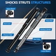 2pcs for 2009-2018 Toyota RAV4 Rear Struts, OE 37289/349024, Steel ...