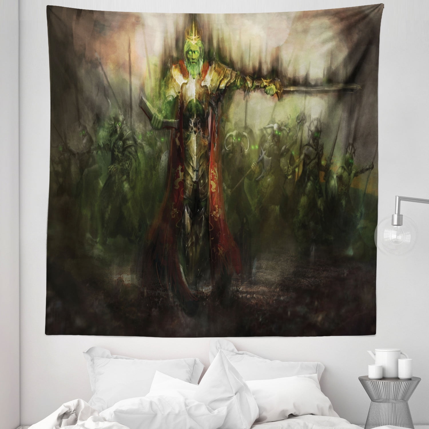 Fantasy Tapestry, Death King Leading Against Demons and Ghosts Revenge ...