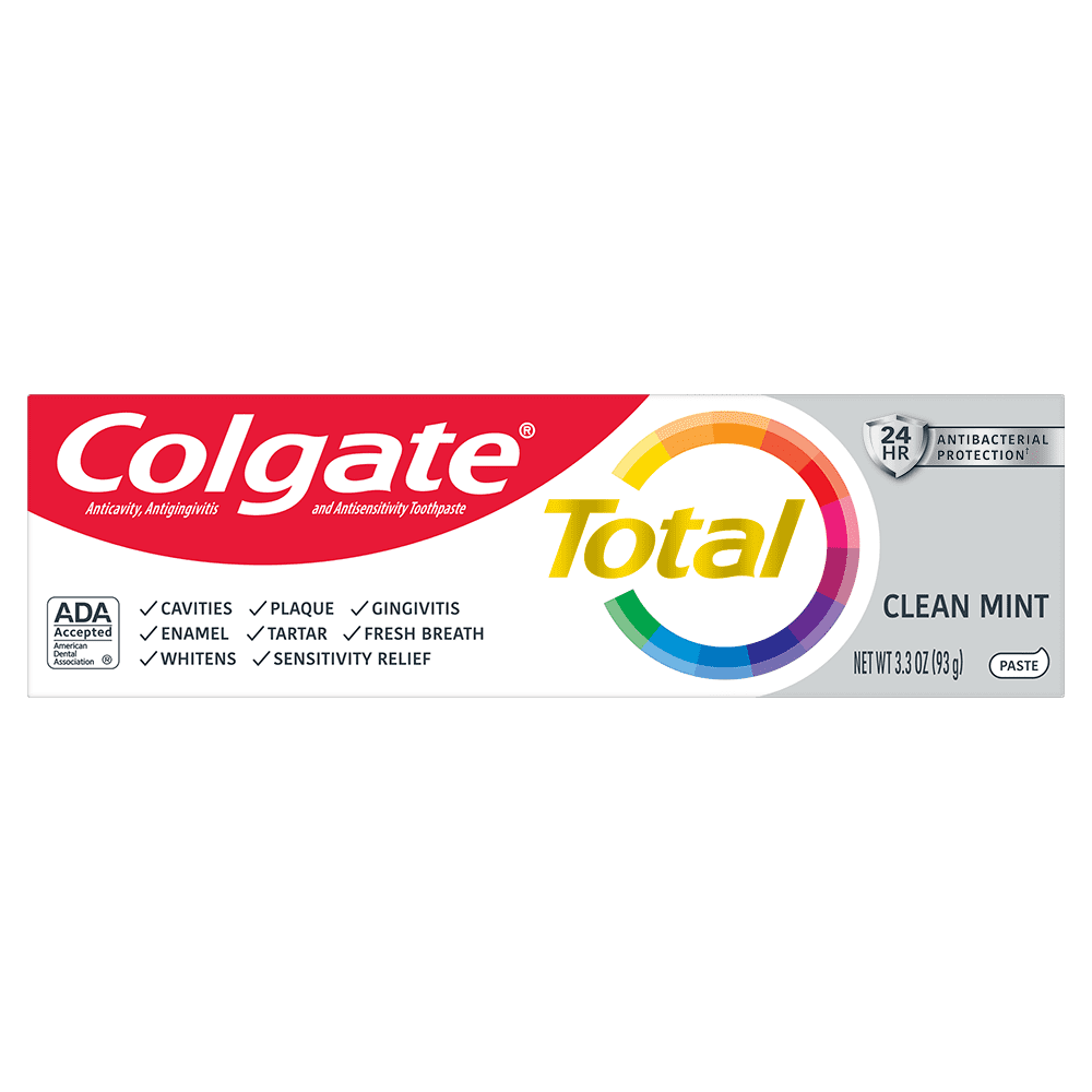 Colgate Total Paste Formula Toothpaste, Clean Mint Flavor, 3.3oz ...