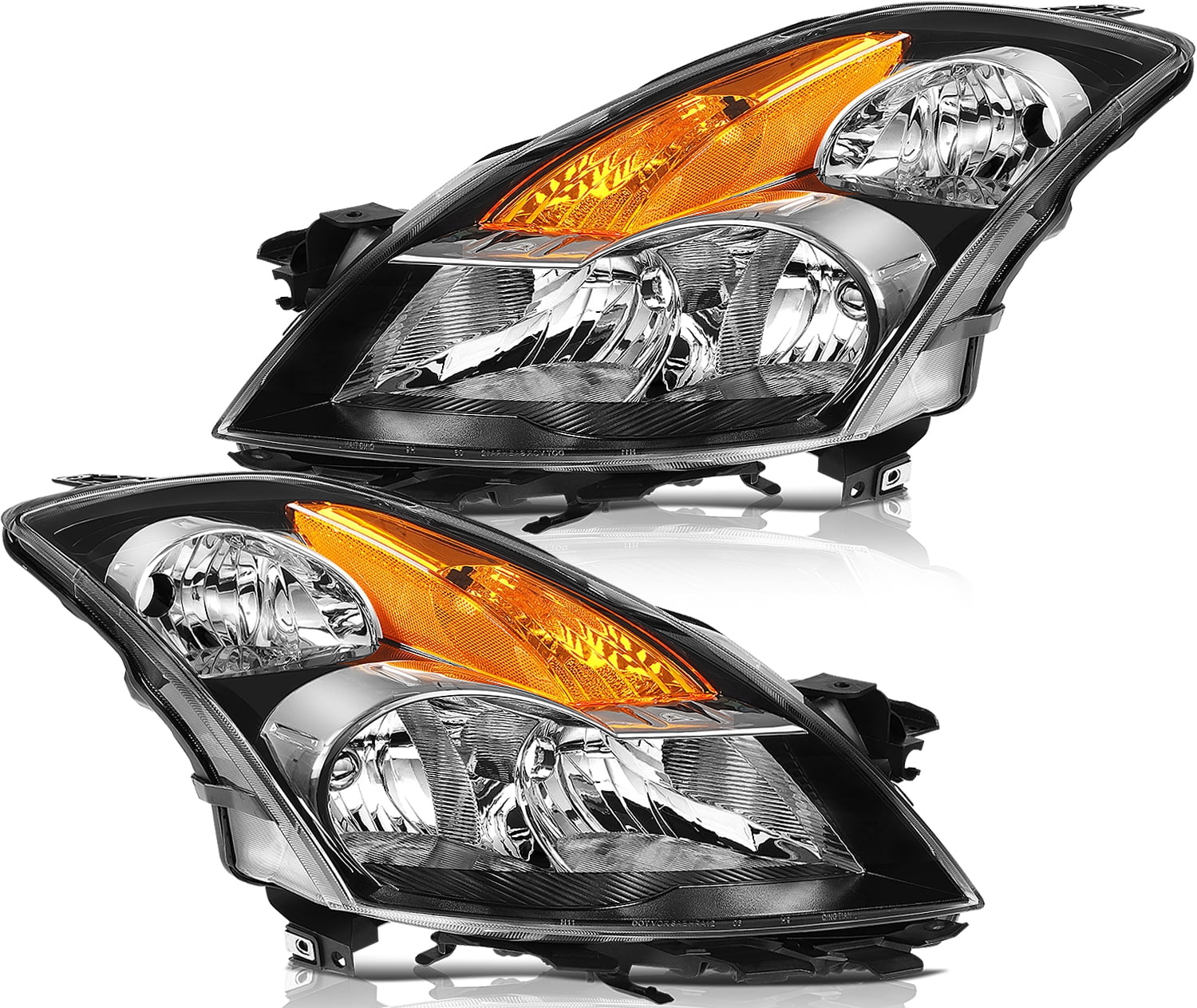 ECCPP Headlight Assembly For Nissan Altima 2007-2009 Headlamps Black ...