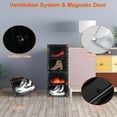iMounTEK Collapsible Shoe Box Stackable Shoe Storage Bin with Magnetic ...
