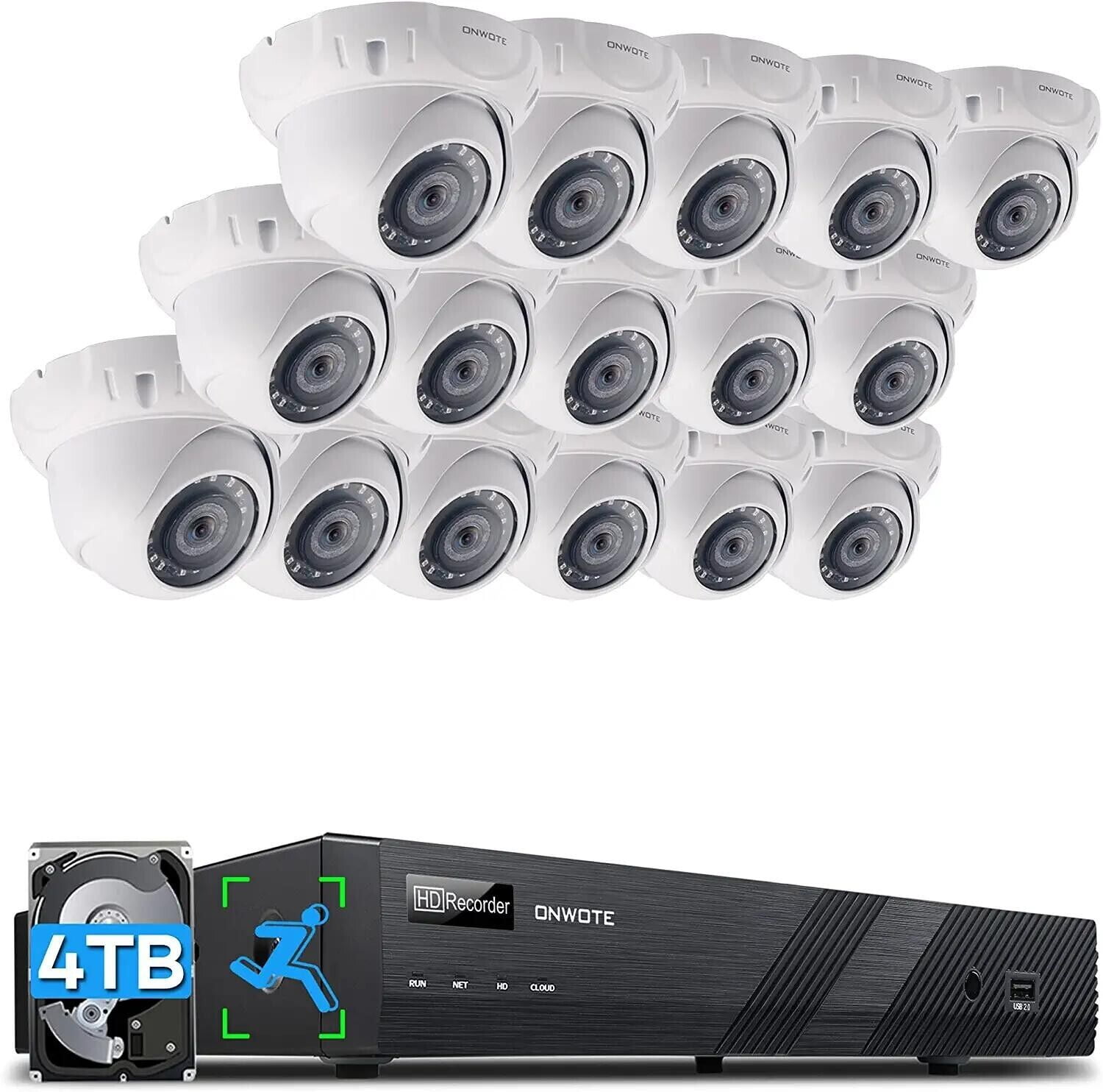 Buy ONWOTE 16 Channel 4K 8MP PoE Security Camera System 4TB HD, AI ...