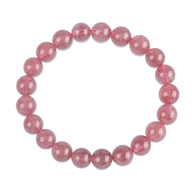 Una pulsera elástica de piedras rojas de 8 mm. Cuentas milimétricas ...