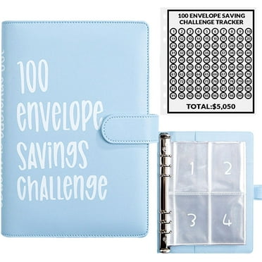 100 Envelope Challenge Binder,2024 Exclusive 52 Weeks / 100 Days 5050 Money Savings Challenges ...
