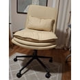 GCCP Criss Cross Chair Beige 24X26X40 Inch Armless Office Chair With ...