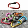 6 PCS/set Aluminum Screw lock Carabiner Clip, D-shape locking Clip ...