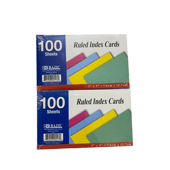Colored Index Cards