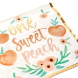 Sparkle and Bash Sweet Peach Paper Napkins 6.5 inch 50 Pack for Baby ...