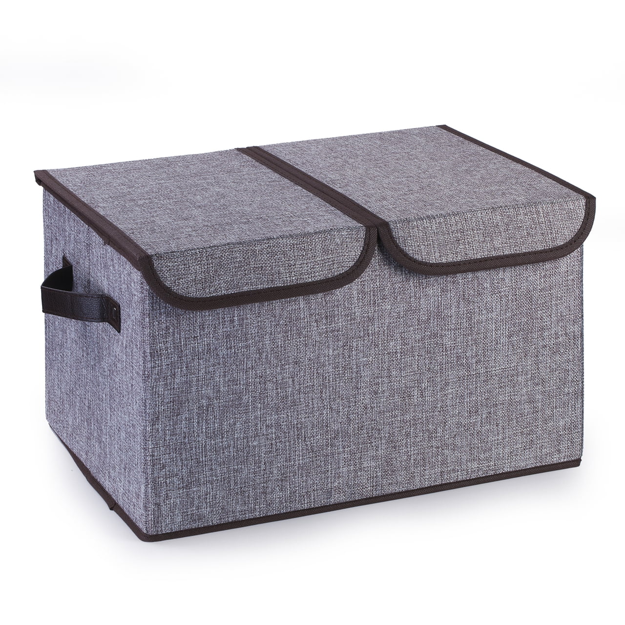 Enova Home Collapsible Storage Bins with Cover (Grey) - Walmart.com