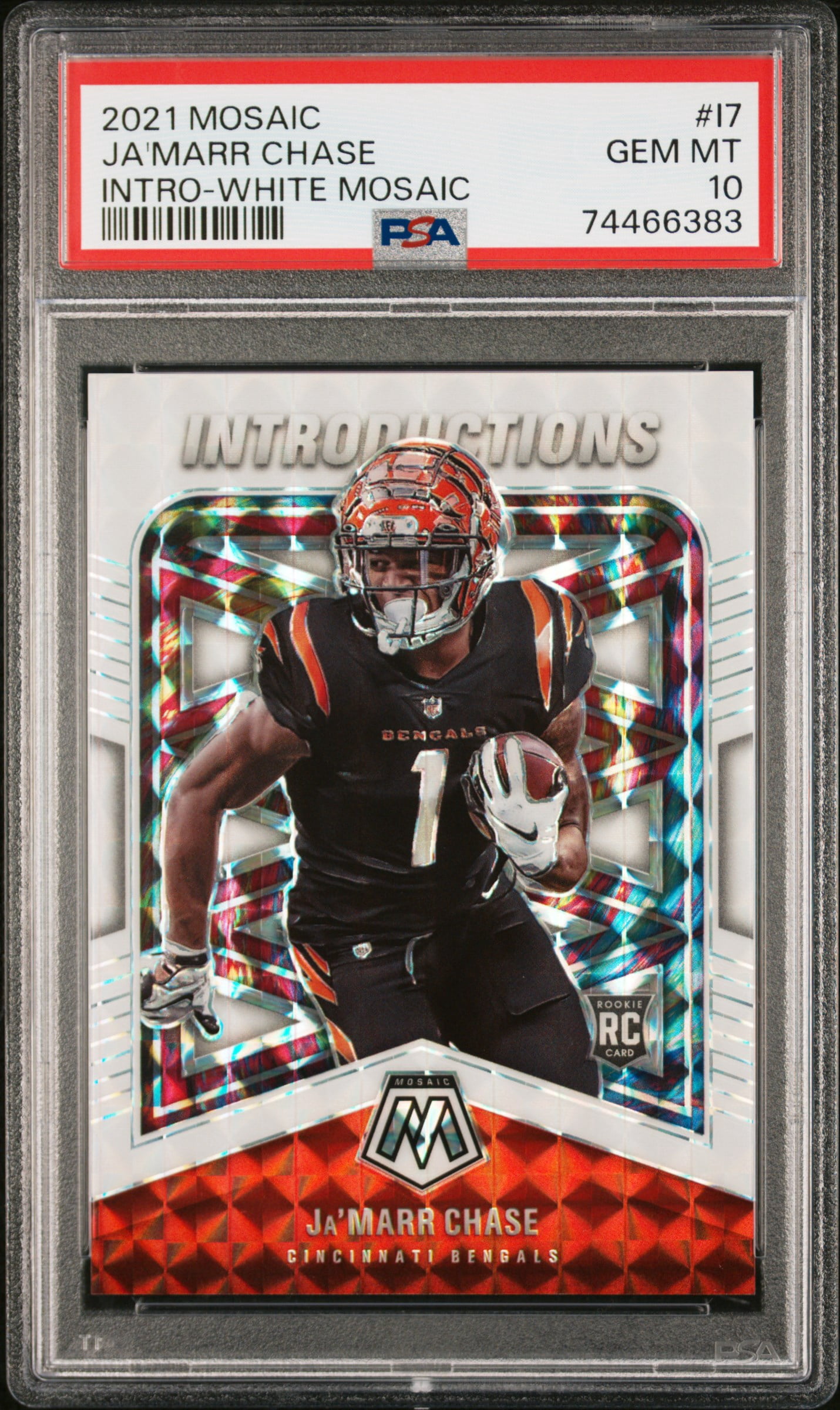 2021 Panini Mosaic Introductions Ja'marr Chase #I7 White PSA 10 ...