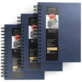 U.S. Art Supply 5.5" x 8.5" Side Spiral Bound - 60lb Sketch Drawing Pad ...