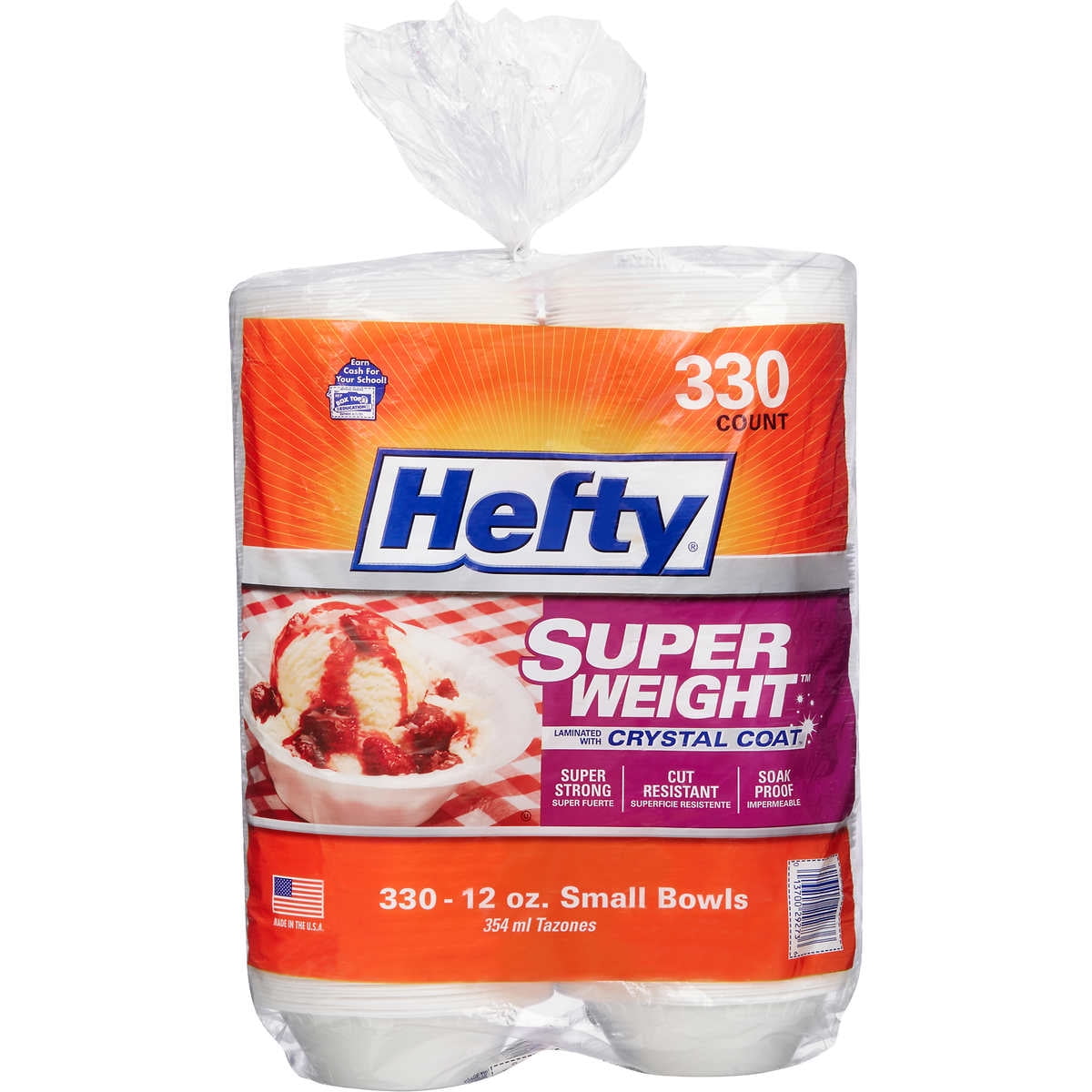 Hefty Super Weight 12 oz Foam Bowl, 330-count - Walmart.com