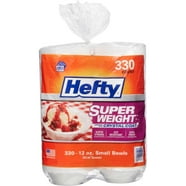 Hefty Supreme Heavyweight Disposable Soak-Proof Foam Bowls, 12 oz ...