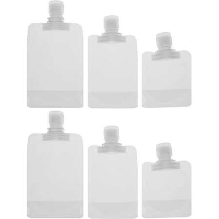 HTWW 6 Pieces Clamshell Packaging Bag,Stand Up Spout Pouch Plastic ...