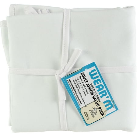 Adult Apron Value Pack 12"X19" 3/Pkg-White | Walmart Canada
