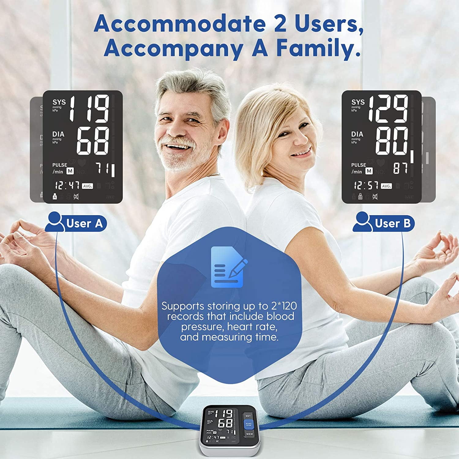 Buy Blood Pressure Monitor Upper Arm, Lanxi Blood Pressure Cuff Machine ...