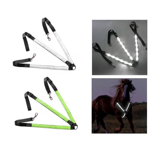 2x LED Light Horse Breastplate Collar Halter Chest Harness Decor ...