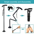 5-Levels Adjustable Height Walking Stick Black Portable LED Folding ...