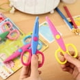 Happon 6 Pcs Plastic Safety Art Scissors Set Creative Crafts Scissors ...