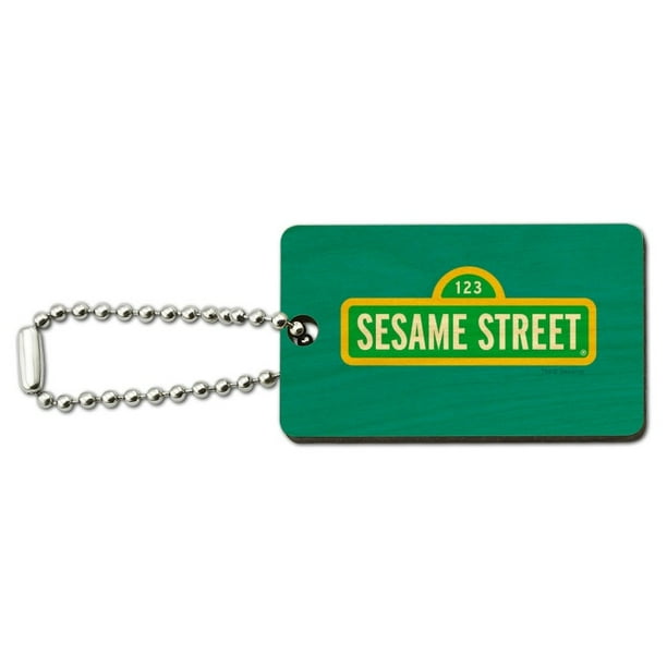 Sesame Street Logo Wood Wooden Rectangle Keychain Key Ring - Walmart.com