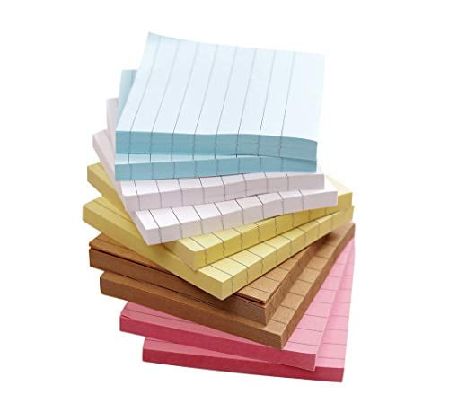 colorful Sticky Notes,Self Sticky Notes,Lined,10 Pads/Pack, 3x3inch 70 ...