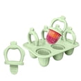 For Flexible Silicone Ice Tray With Lid Easy Release Stackable Freezer ...
